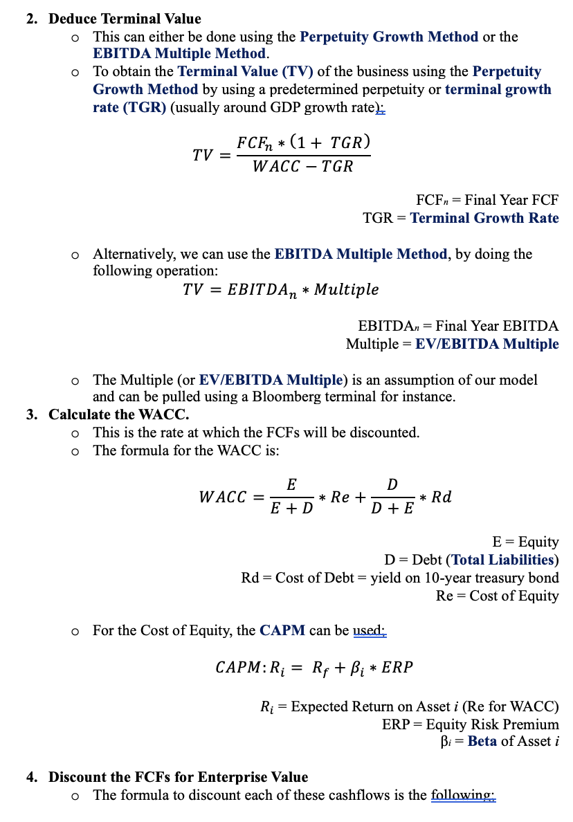 IB Technicals - DCF | Wall Street Oasis