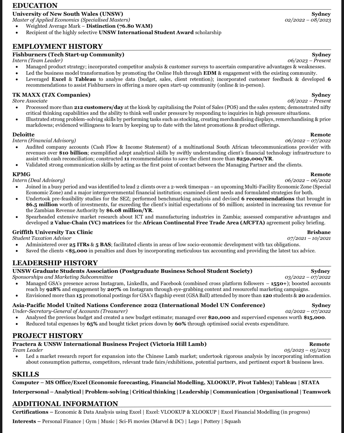 Need some resume feedback | Wall Street Oasis