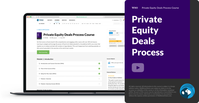 WSO Private Equity Course | Wall Street Oasis
