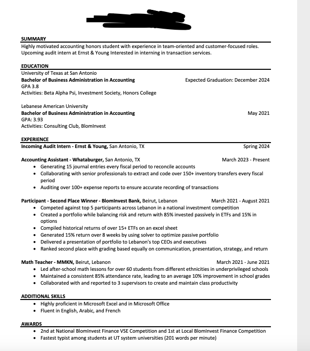 Is my resume good to get into TAS? | Wall Street Oasis