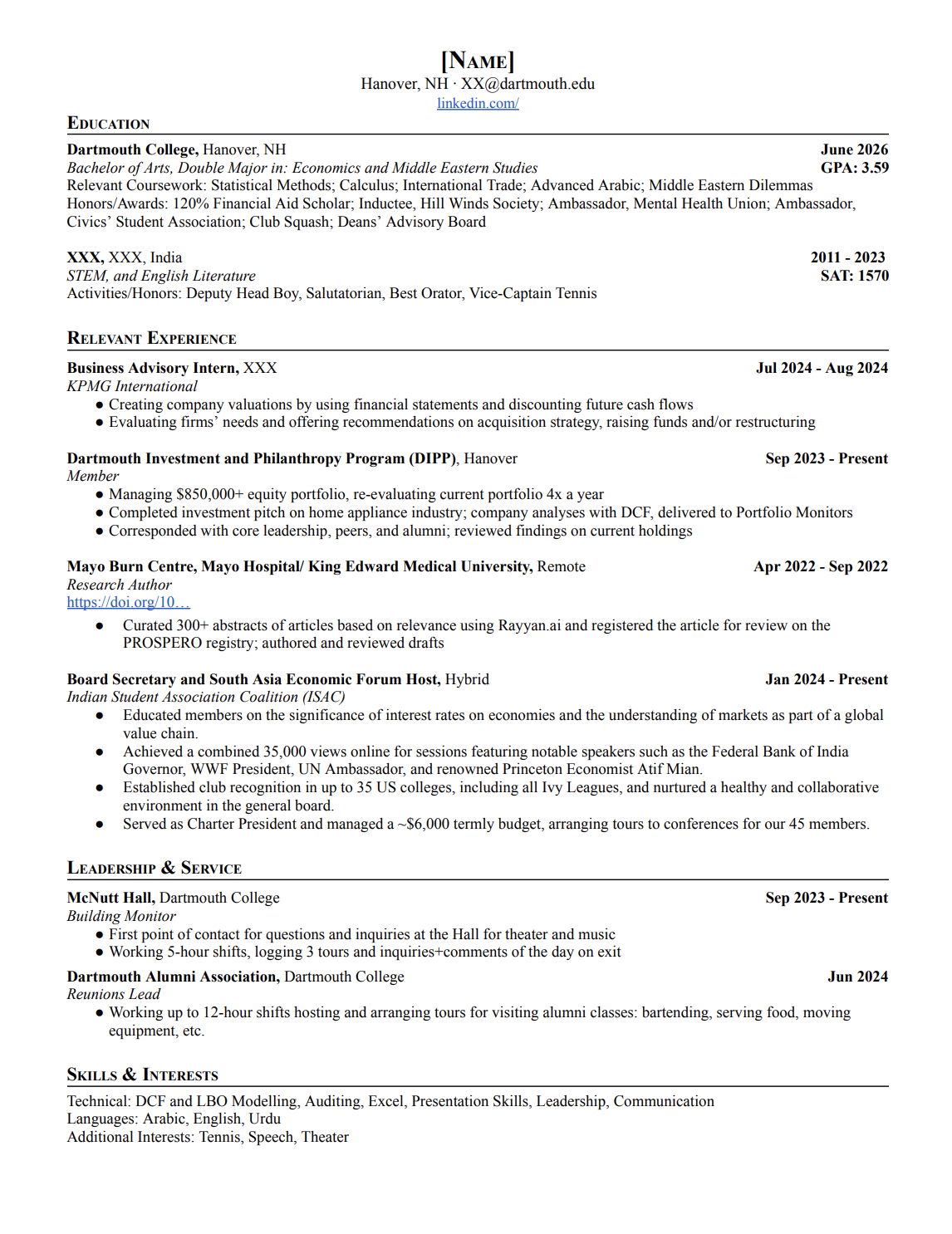Critique my Resume 😃 | Wall Street Oasis