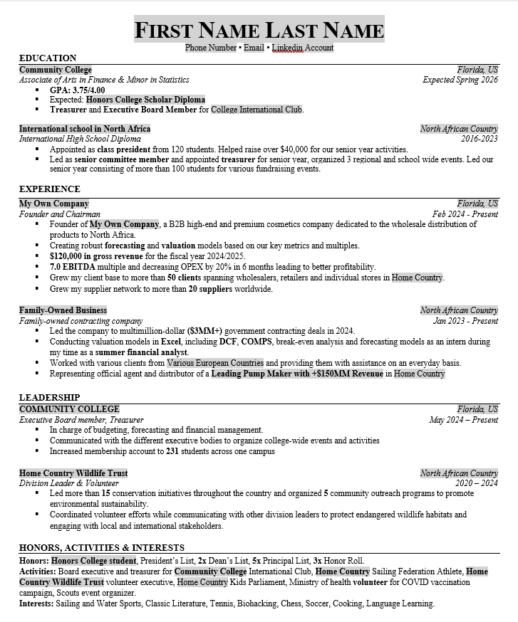 Resume constructive feedback | Wall Street Oasis