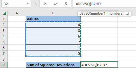 DEVSQ Function - Sum of the Squared Deviations in Excel | Wall Street Oasis