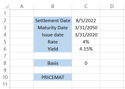 PRICEMAT Function - Formula, Examples, How to Price a Bond | Wall Street Oasis