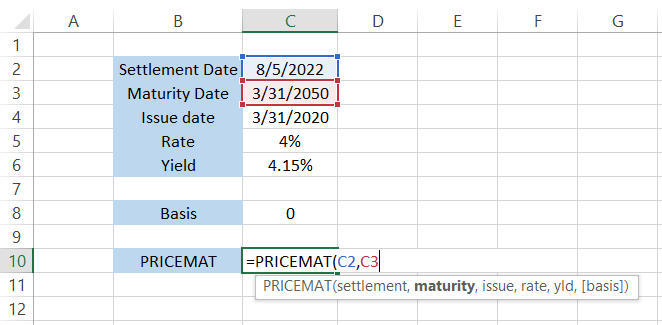 PRICEMAT Function - Formula, Examples, How to Price a Bond | Wall Street Oasis