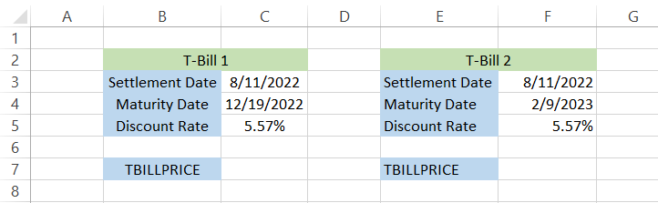 TBILLPRICE Function - Formula, Examples, How to Use in Excel | Wall ...