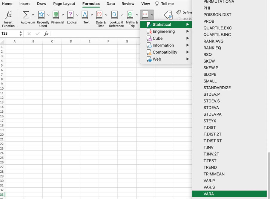 VARA Function - Formula, Examples, How to Calculate Variance | Wall ...