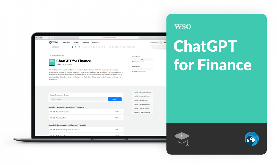 WSO ChatGPT For Finance | Wall Street Oasis
