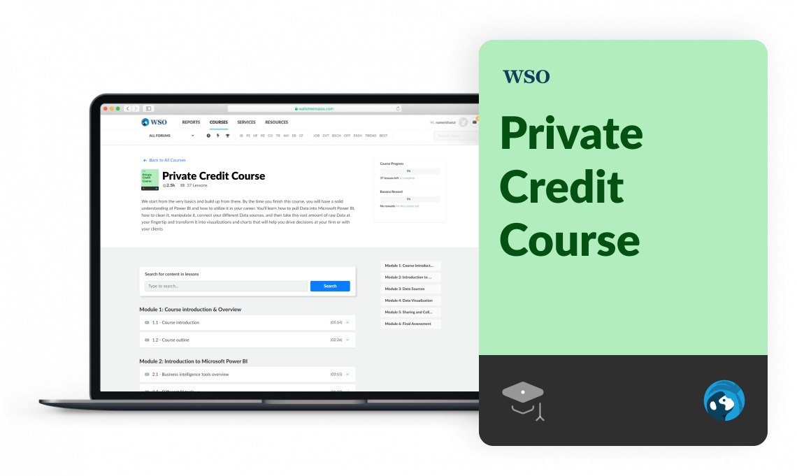 WSO Private Credit Course | Wall Street Oasis