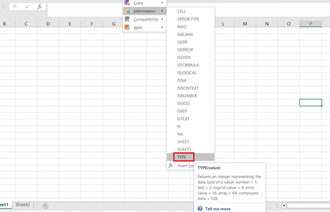 Type Function Formula Examples How To Use Type In Excel Wall