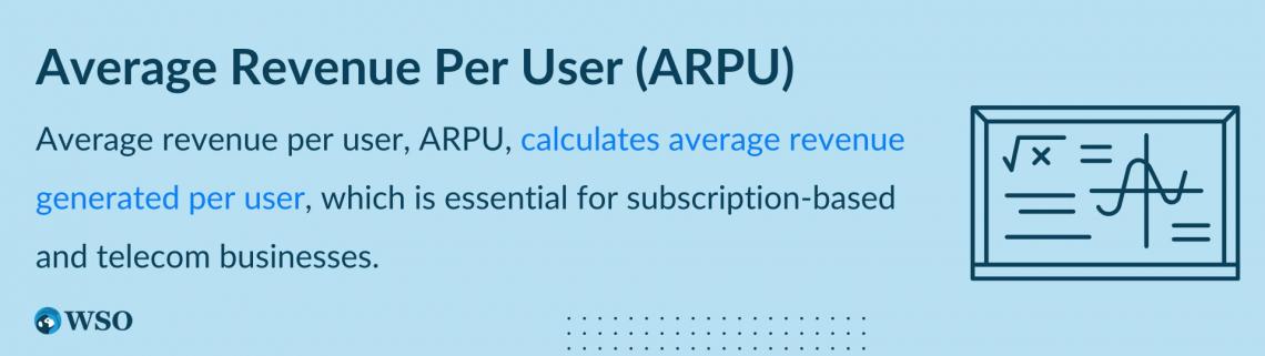 Average Revenue Per User (ARPU) - Definition, Formula, Example | Wall ...
