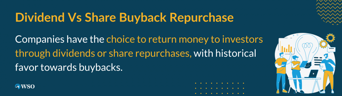 Dividends and share buybacks are both ways for companies to return cash to their shareholders ...