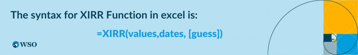 XIRR Function - Formula, Examples, Guide to Using XIRR | Wall Street Oasis