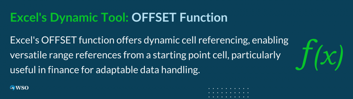 OFFSET Function - Formula, Examples, How to Use Offset in Excel | Wall ...