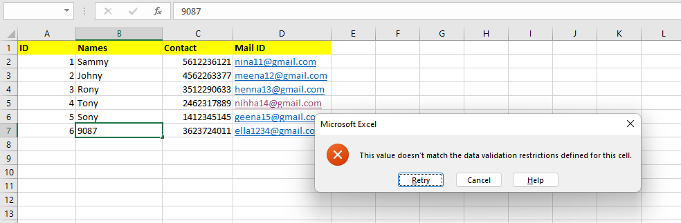 Data Validation in Excel - Learn How to Validate Data in Excel | Wall ...
