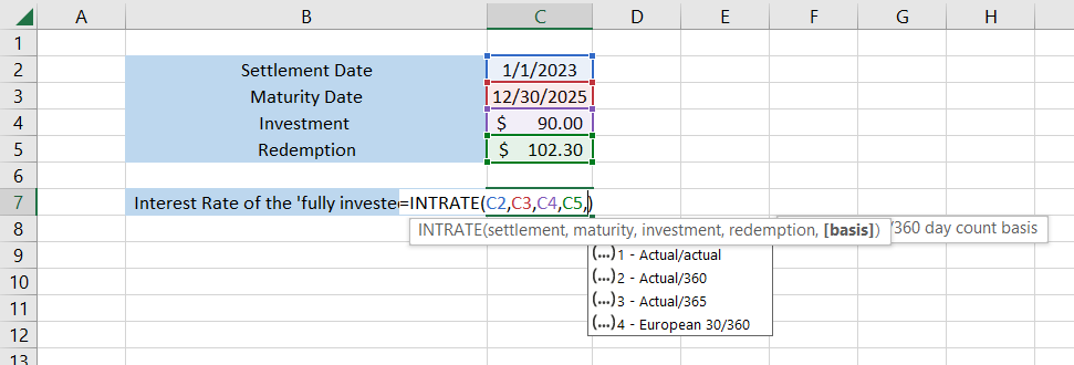 INTRATE Function - Formula, Examples, Use Interest Rate in Excel | Wall Street Oasis