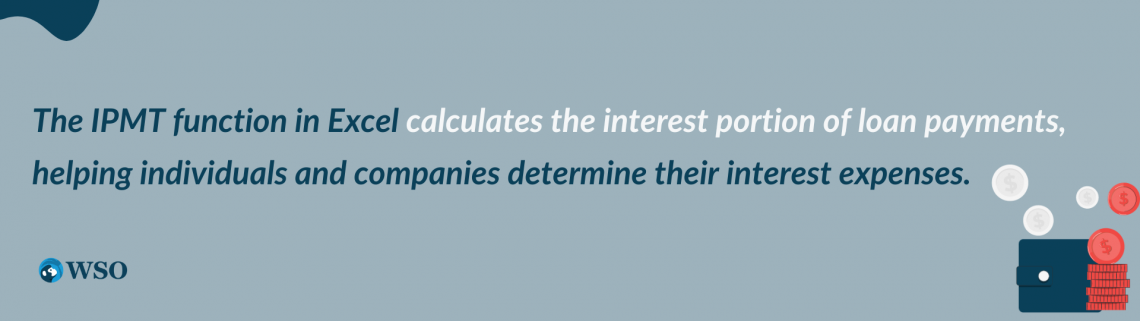 IPMT Function - Interest Portion of a Loan Payment in Excel | Wall ...