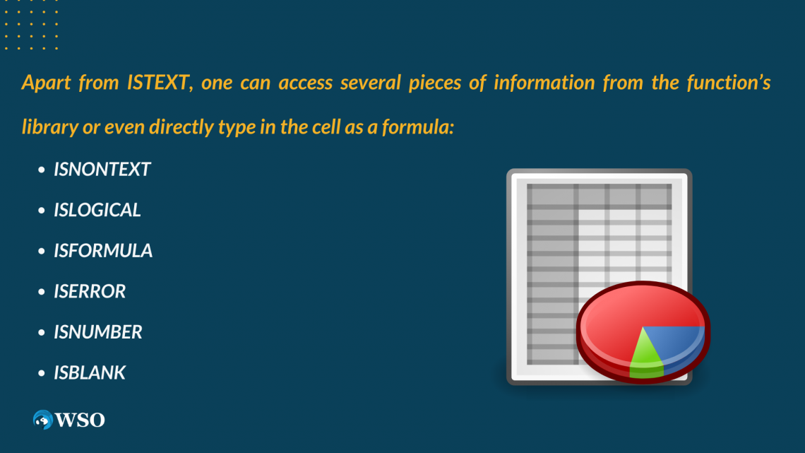 Istext Function Test If A Given Value Is Text Or Not In Excel Wall Street Oasis