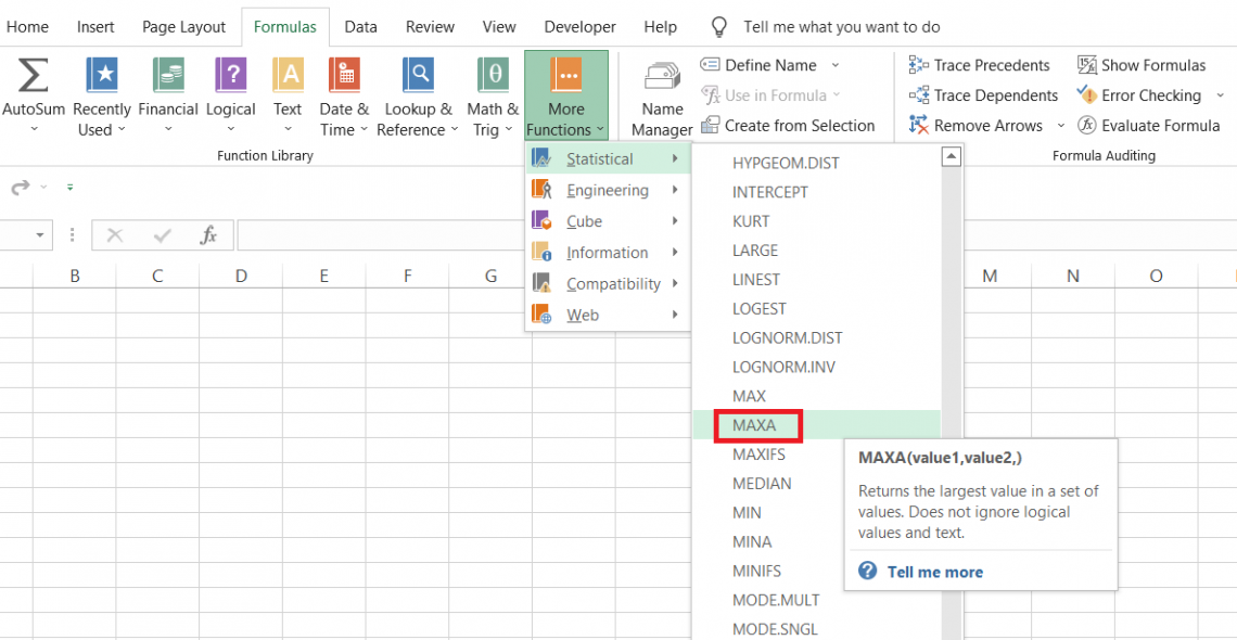 Maxa Function Formula Examples How To Use Maxa In Excel Wall Street Oasis
