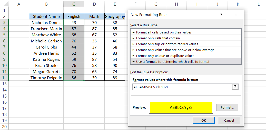 MIN Function - Formula, Examples. How to Use MIN Function | Wall Street ...