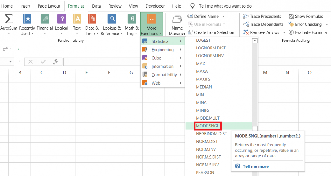 MODE.SNGL Function - Formula, Examples, How to Use | Wall Street Oasis