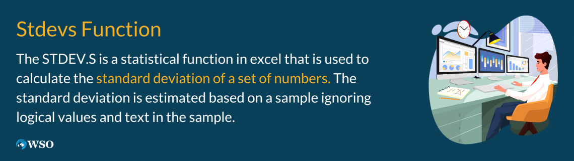 Stdevs Function Formula Examples How To Use Stdevs In Excel