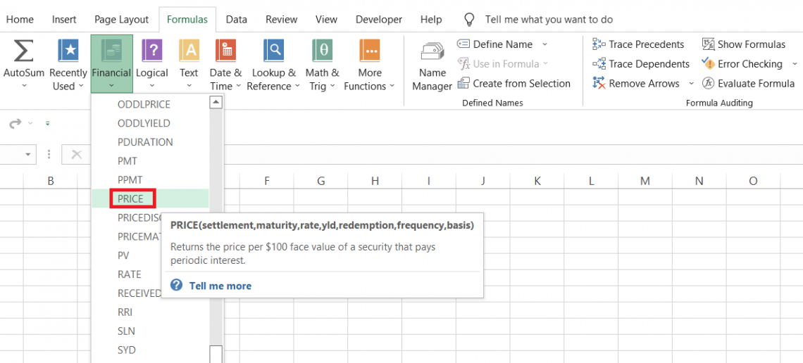Tbillprice Function Formula Examples How To Use In Excel Wall