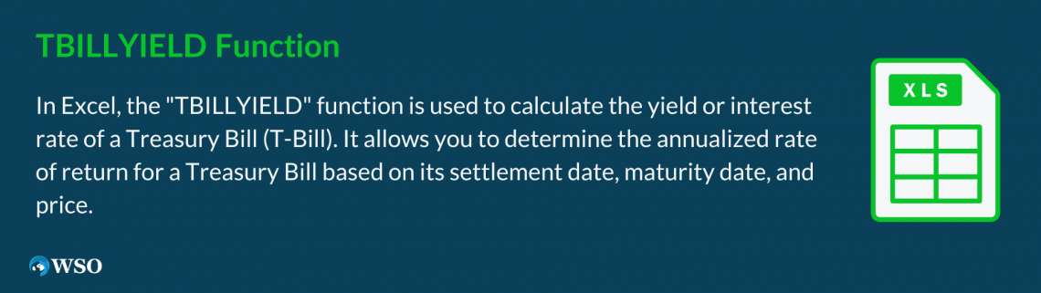 TBILLYIELD Function - Formula, Examples, Calculate Bond Yield | Wall Street Oasis