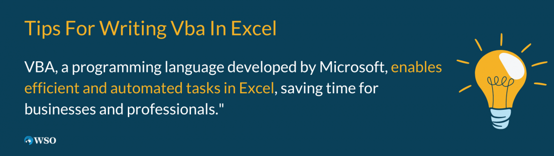 Tips for Writing VBA in Excel - List and Sample Codes | Wall Street Oasis
