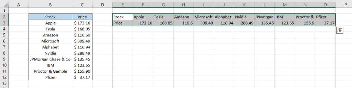 TRANSPOSE Function - Formula, Examples, How to Use | Wall Street Oasis