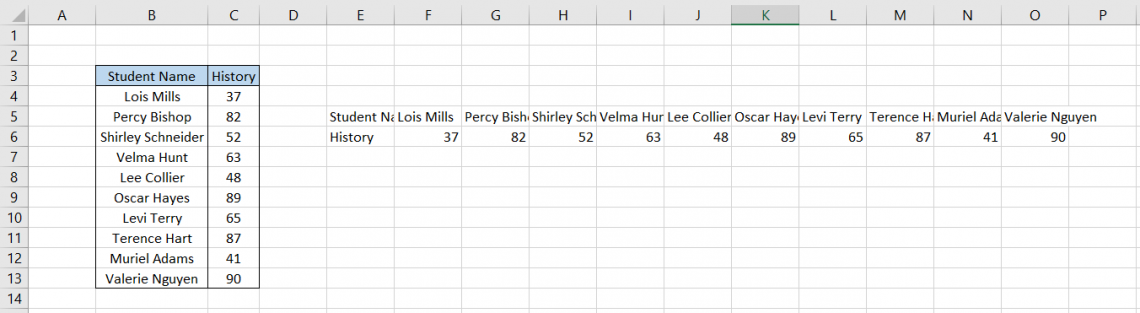 TRANSPOSE Function - Formula, Examples, How to Use | Wall Street Oasis