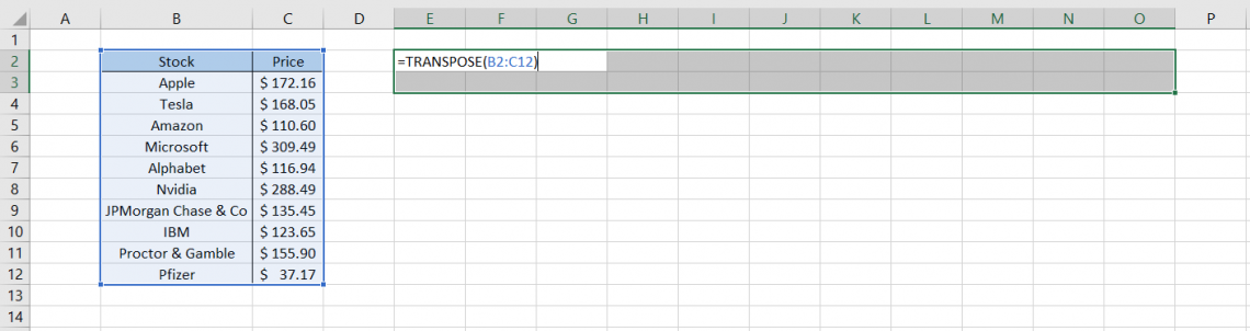TRANSPOSE Function - Formula, Examples, How to Use | Wall Street Oasis