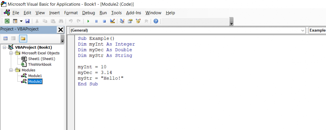 Vba Variable Types Overview Data Types Examples Wall Street Oasis