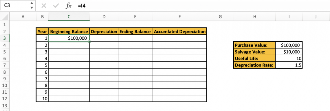 VDB Function - Formula, Examples, Declining Balance in Excel | Wall ...