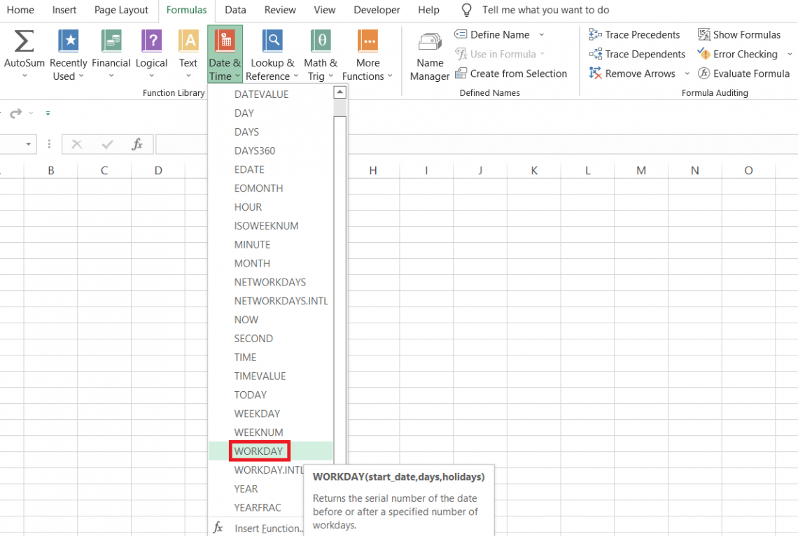 WORKDAY Function - Formula, Examples, How to Count Workdays | Wall ...