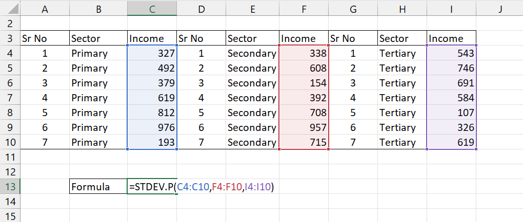 Stdevp Function Formula Examples How To Use In Excel Wall Street Oasis