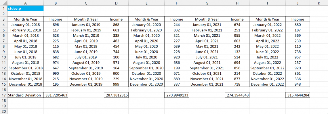 Stdevp Function Formula Examples How To Use In Excel Wall Street Oasis 6067