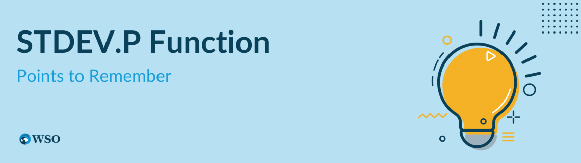 STDEV.P Function - Formula, Examples, How to Use in Excel | Wall Street Oasis