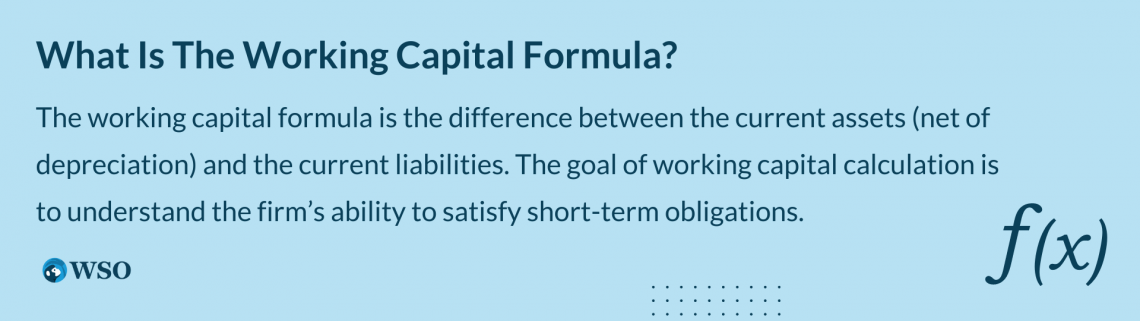Working Capital Formula - How to Calculate Working Capital | Wall ...
