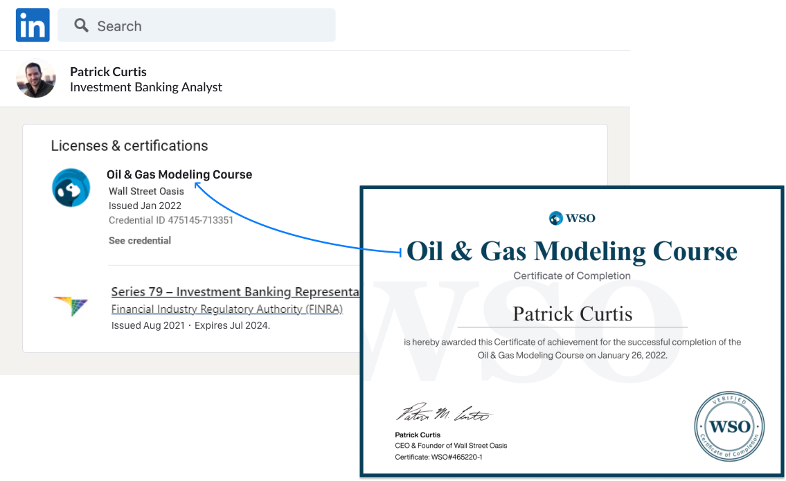 Oil & Gas Modeling Course | Wall Street Oasis